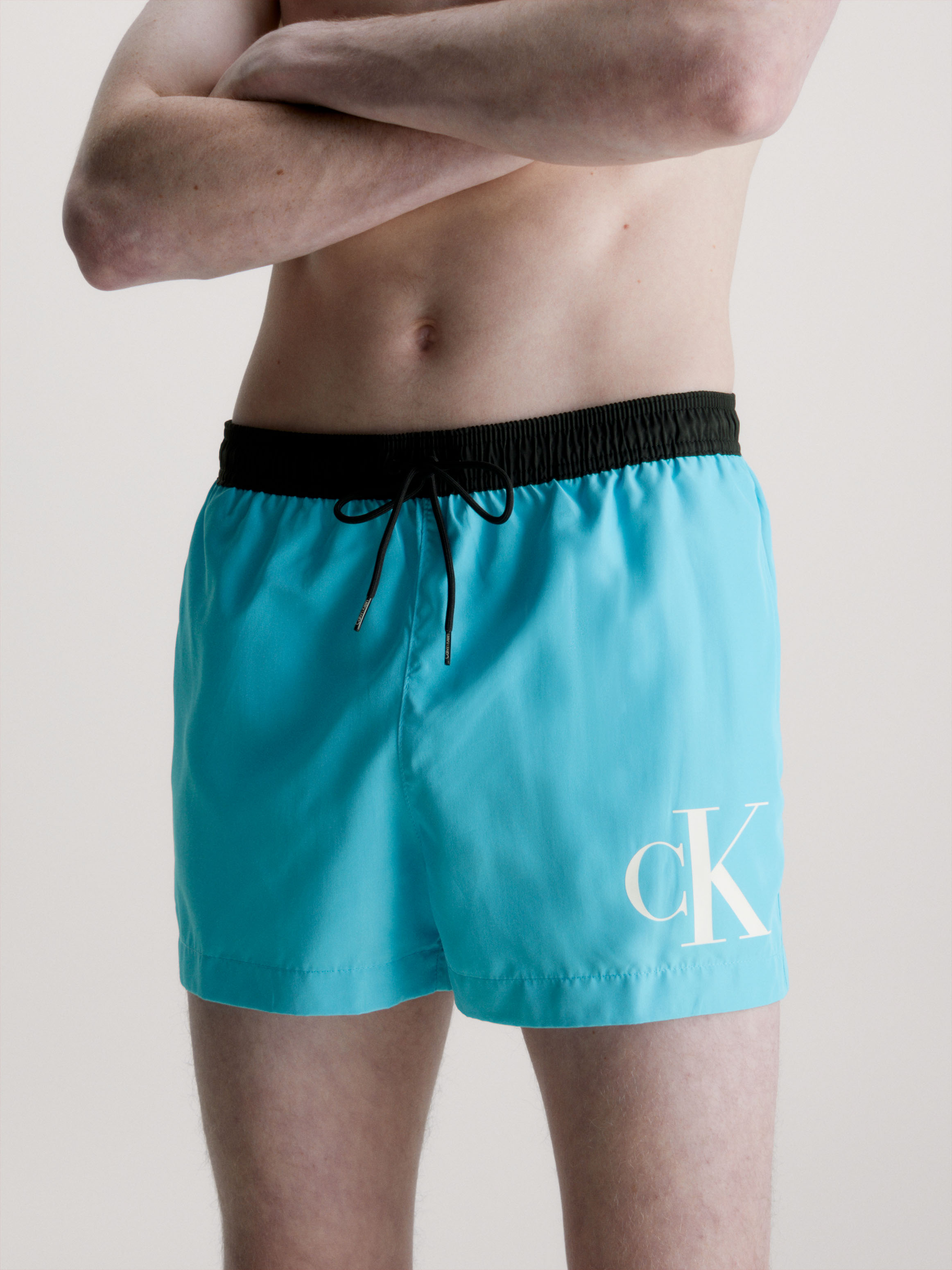 CK Monogram Short Drawstring Swim Shorts | Calvin Klein