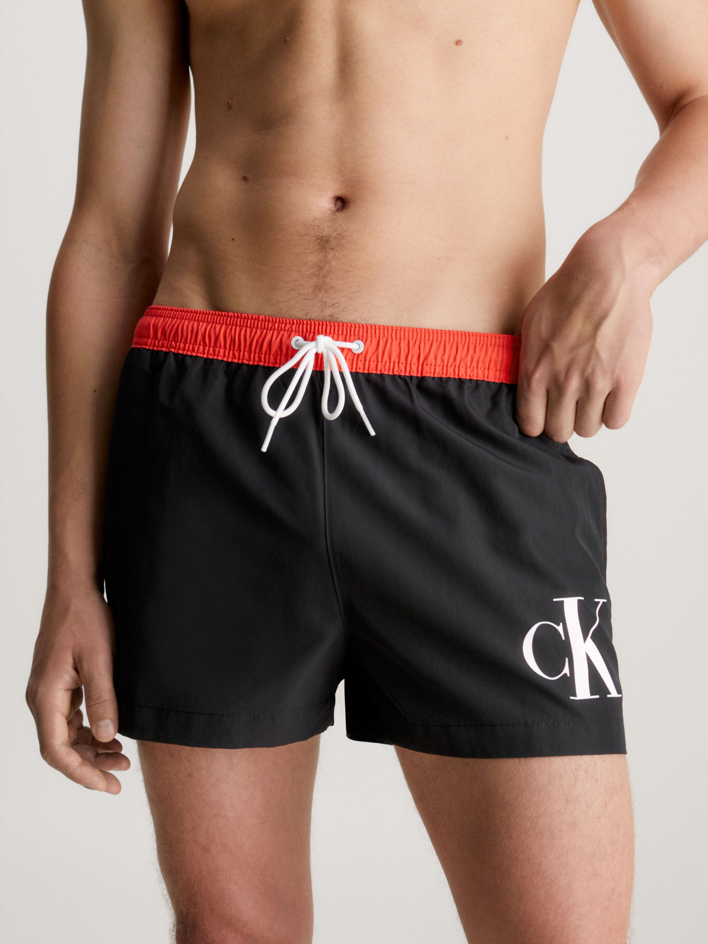 CK Monogram Short Drawstring Swim Shorts | Calvin Klein
