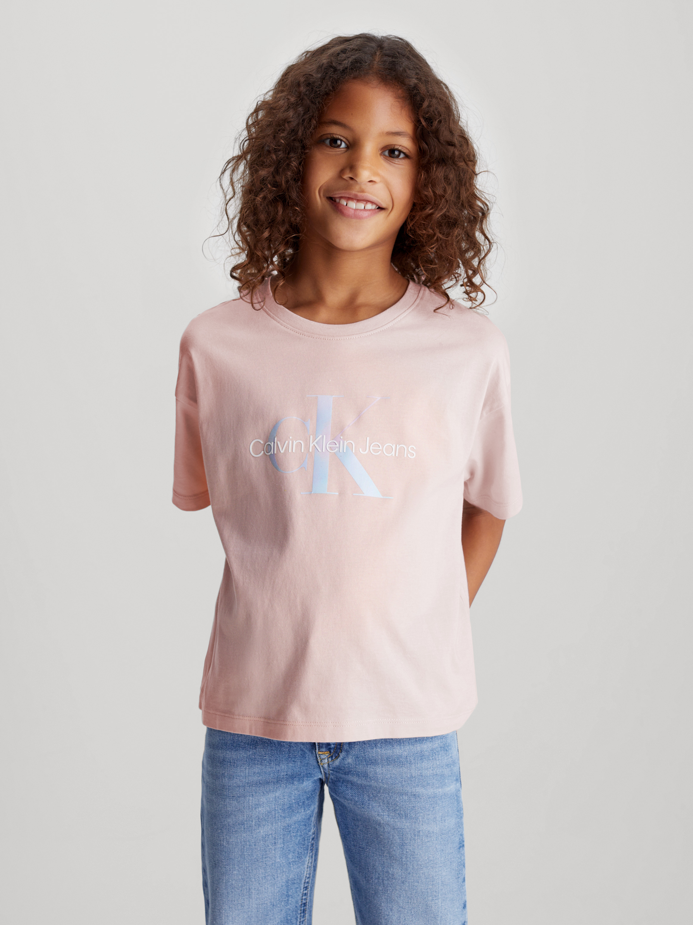 Girls Boxy Monogram T-Shirt | Calvin Klein