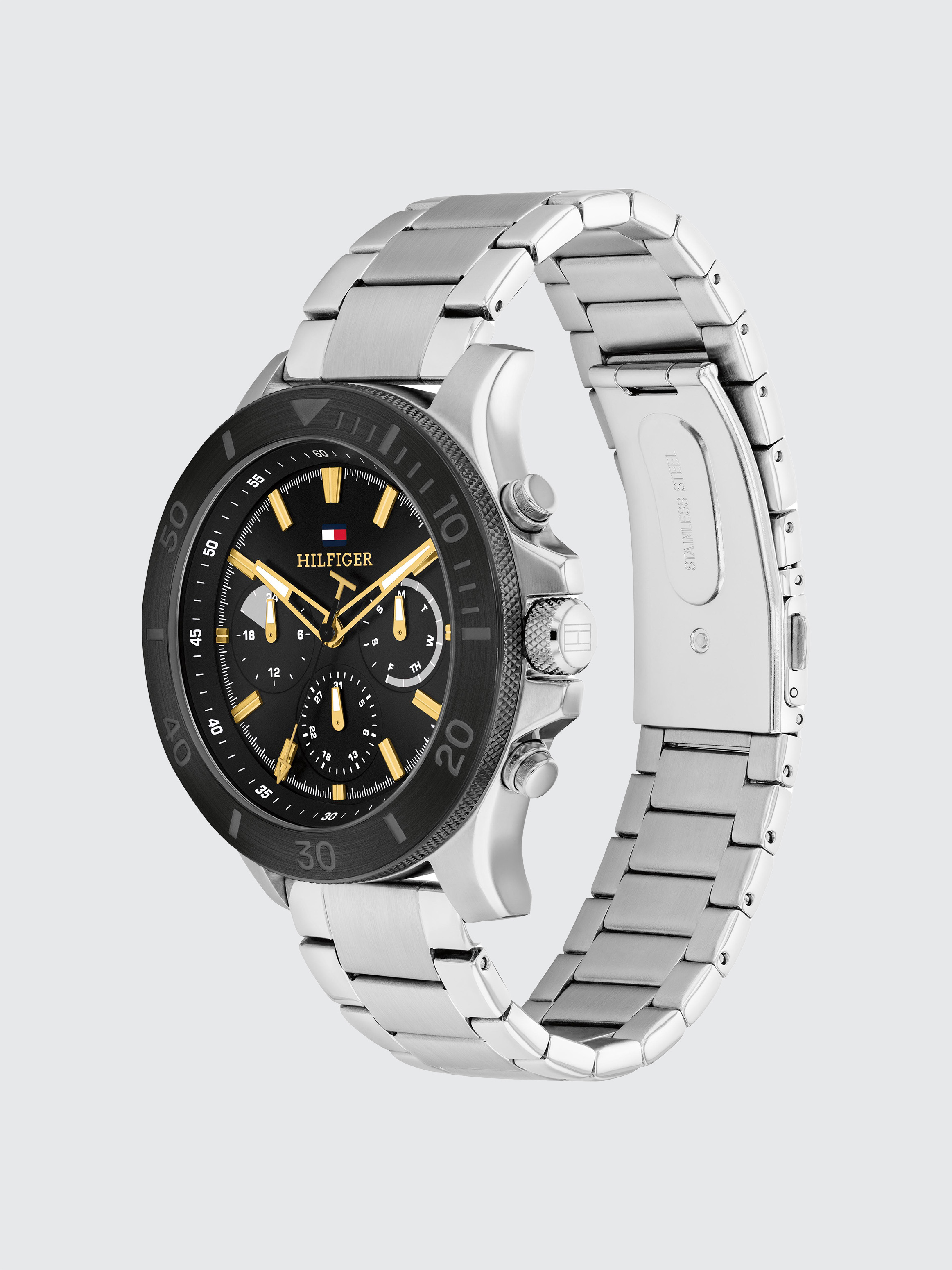 Bryan Stainless Steel Black Dial | Watches | Tommy Hilfiger