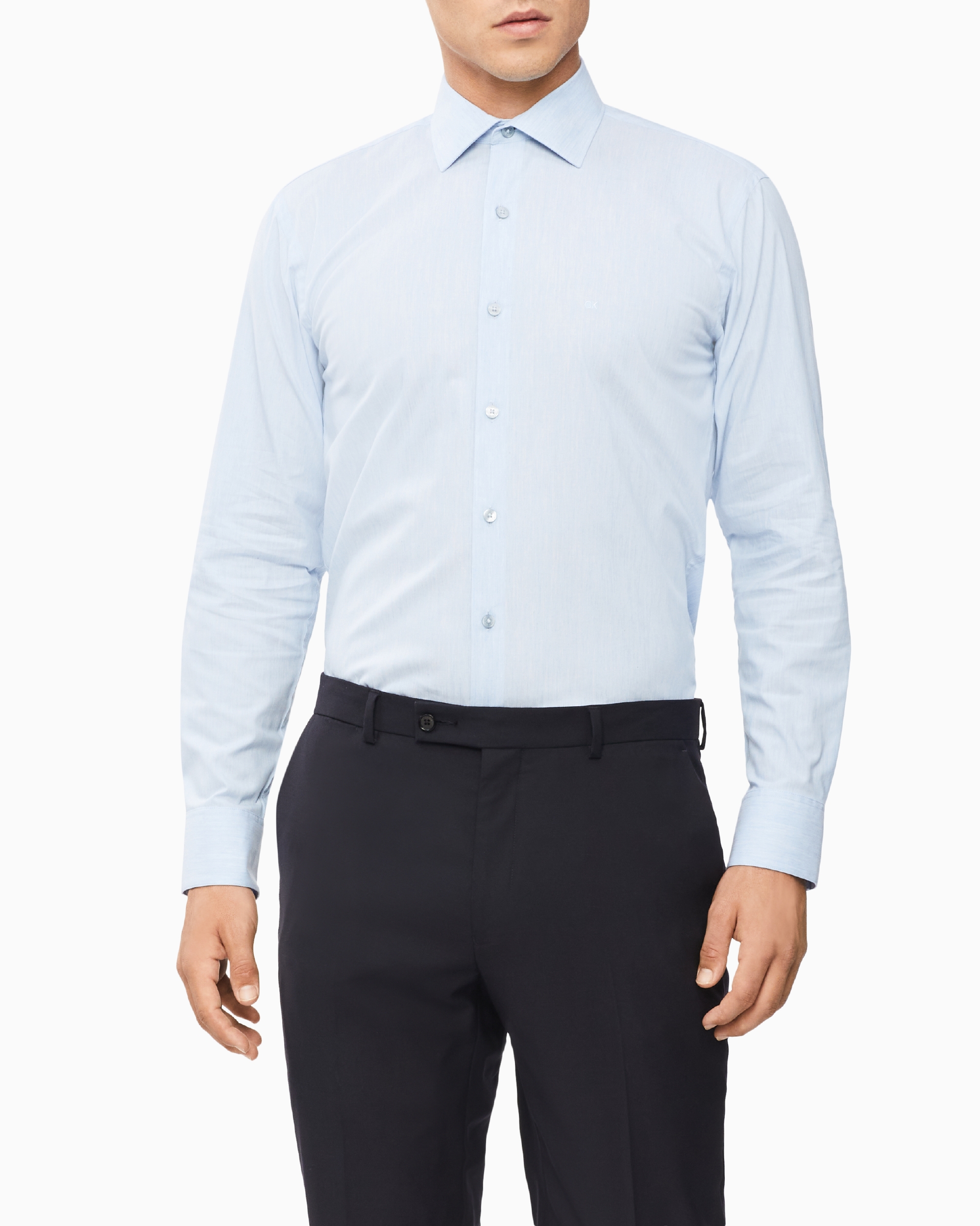 Melange Plain Business Shirt | Calvin Klein