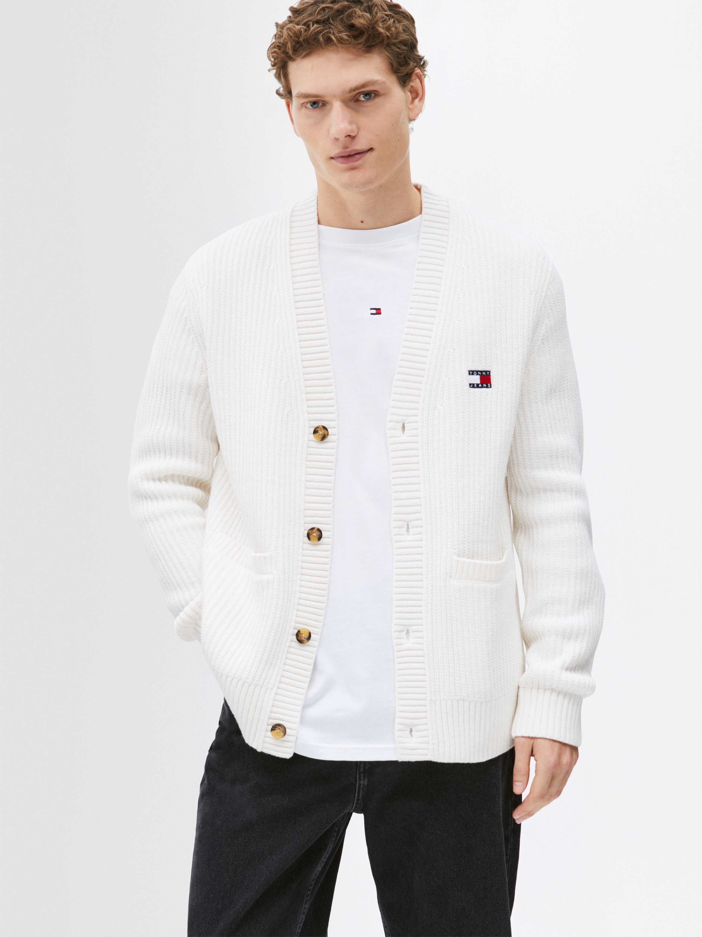 Regular Jersey Stitch Cardigan | Knitwear | Tommy Jeans