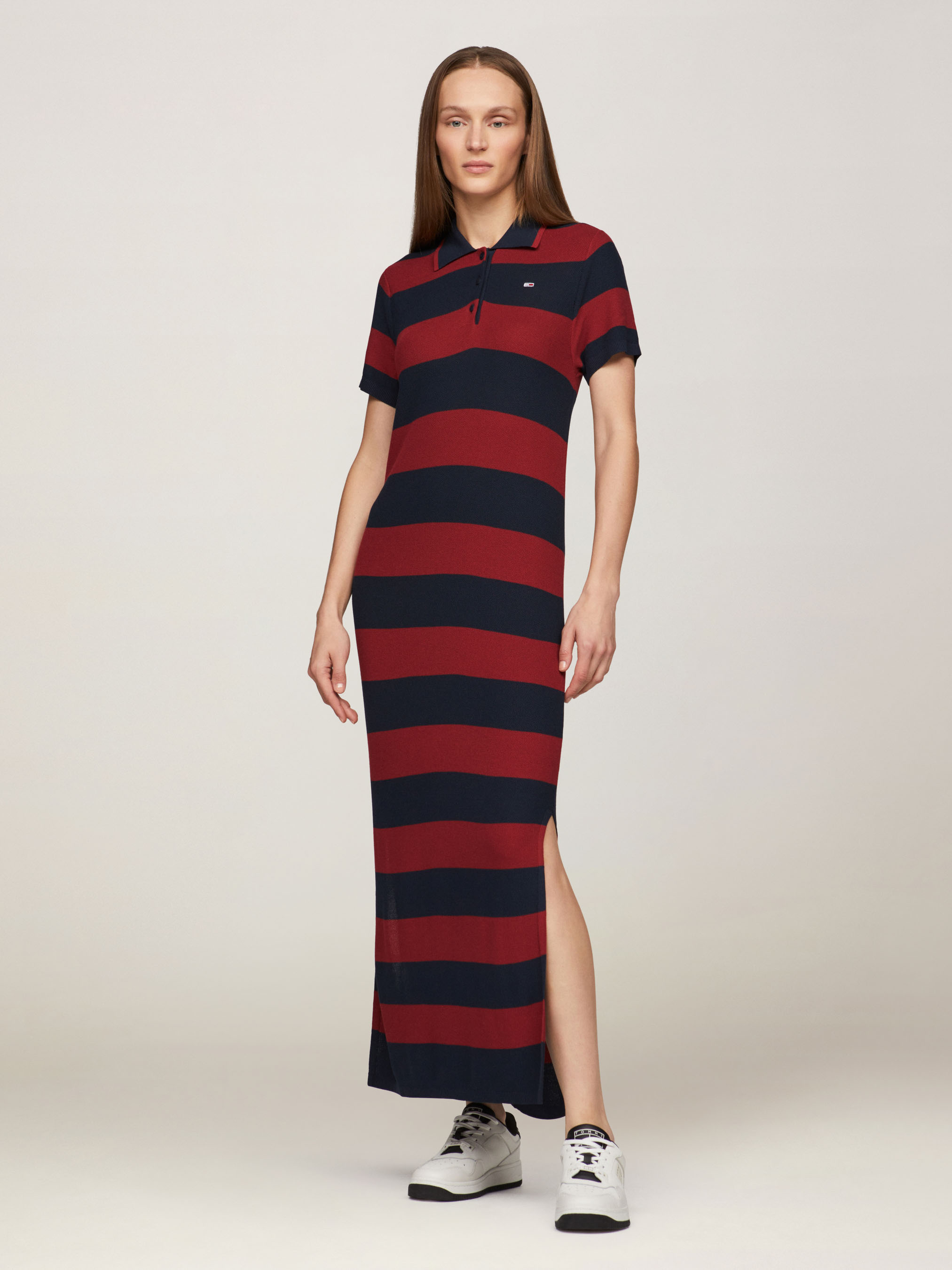 Block Stripe Maxi Polo Dress | Dresses | Tommy Jeans