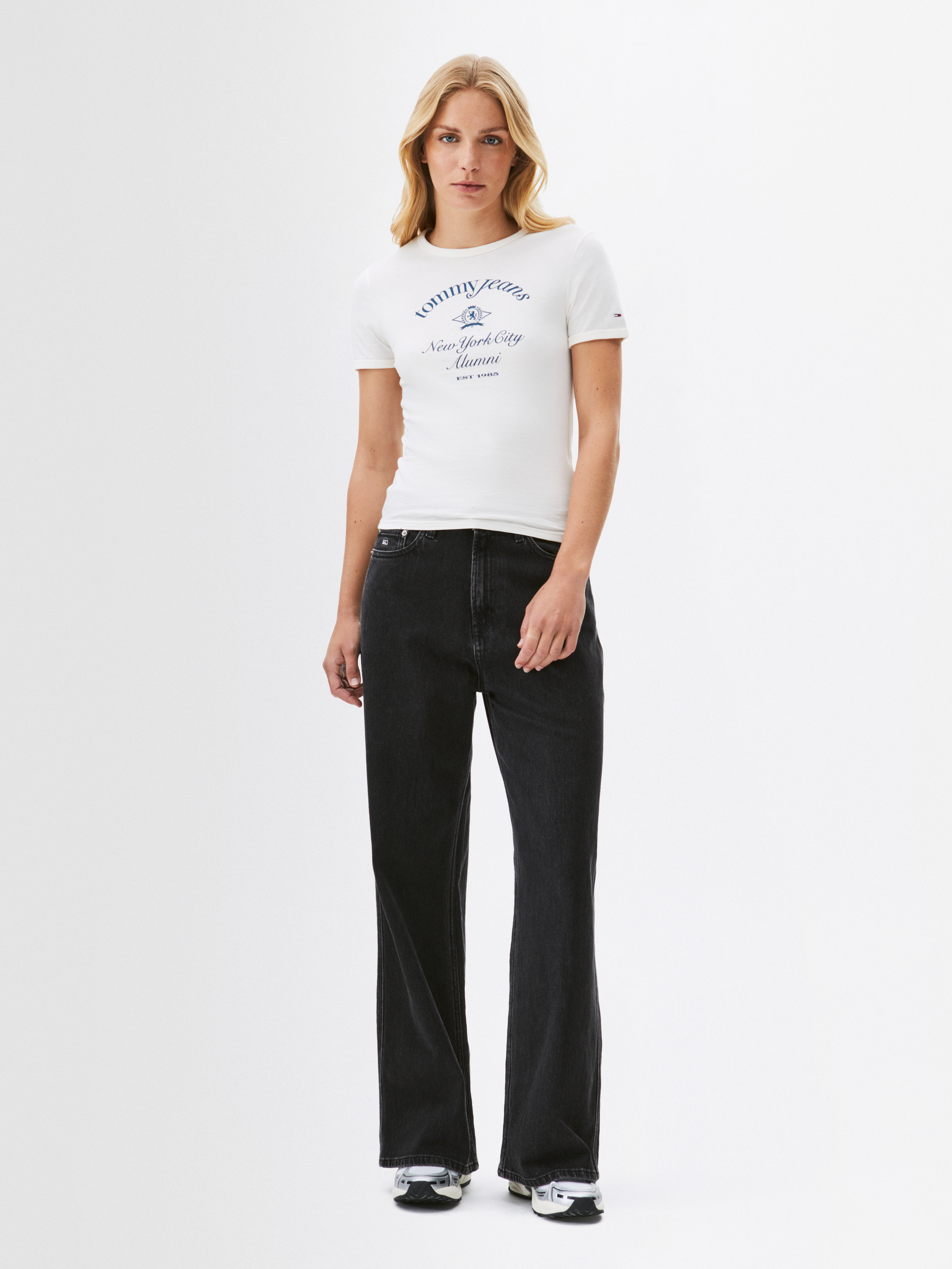 Slim Crest NYC Ringer Tee | T-Shirts & Tops | Tommy Jeans