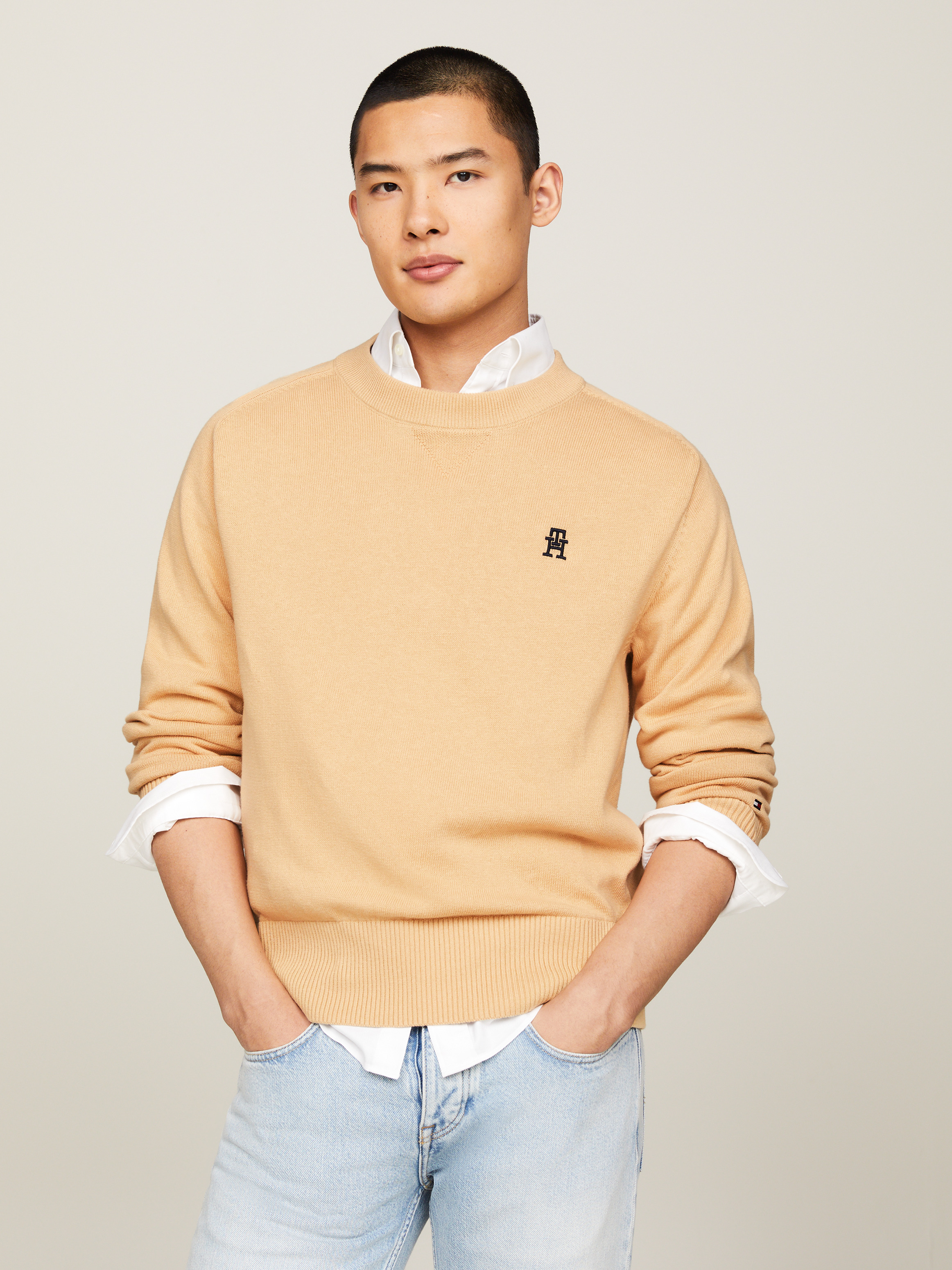 TH Monogram Relaxed Fit Jumper | Knitwear | Tommy Hilfiger
