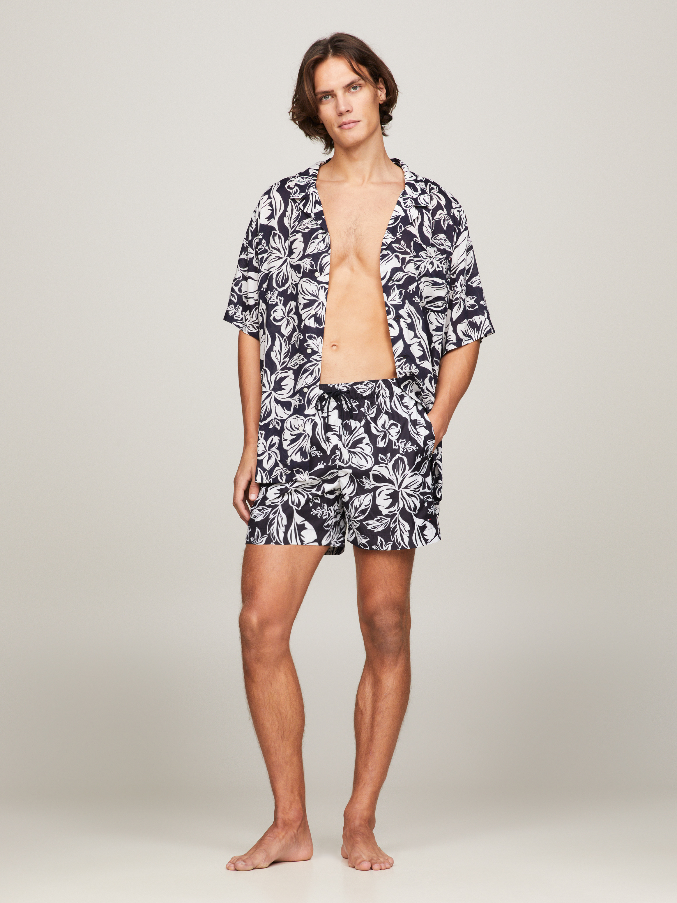 Essential Print Mid Length Swim Trunks