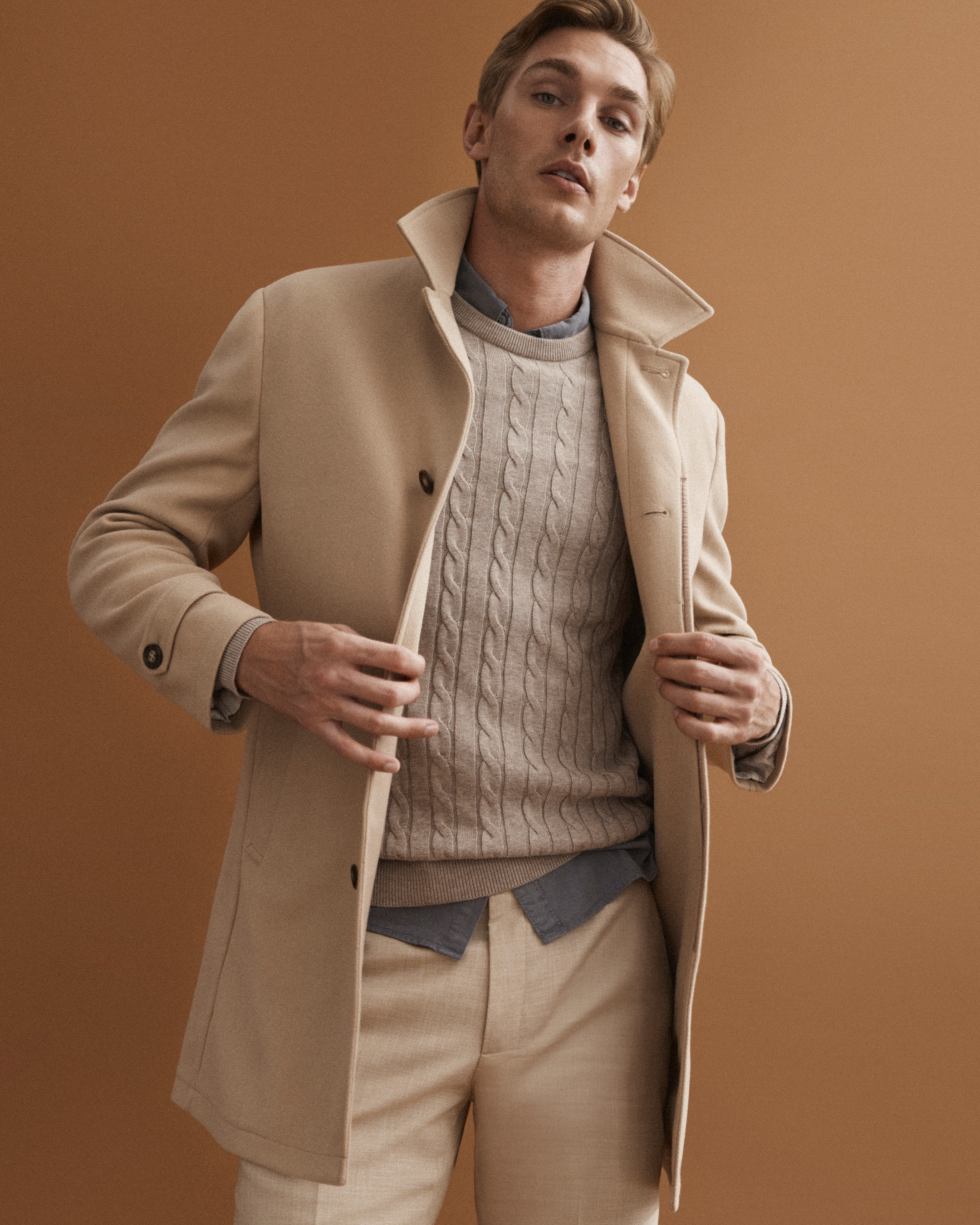 Melton 4 Button Coat I Coats I Van Heusen