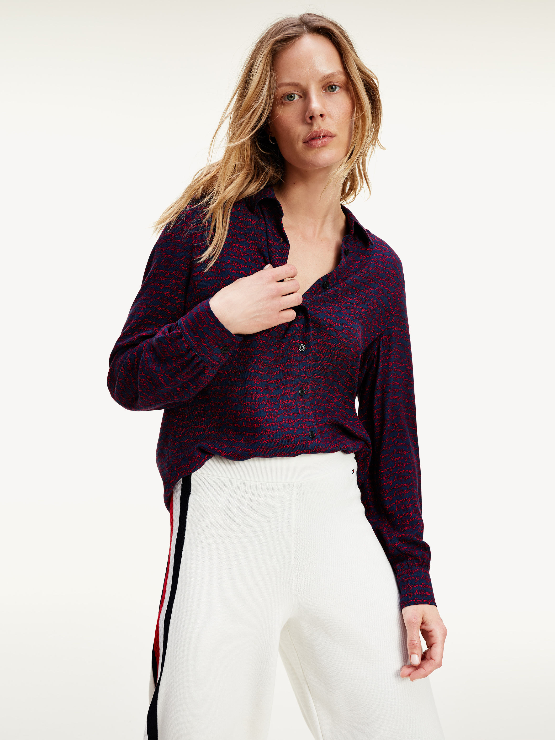 Viscose Handwriting Print Shirt | Shirts | Tommy Hilfiger