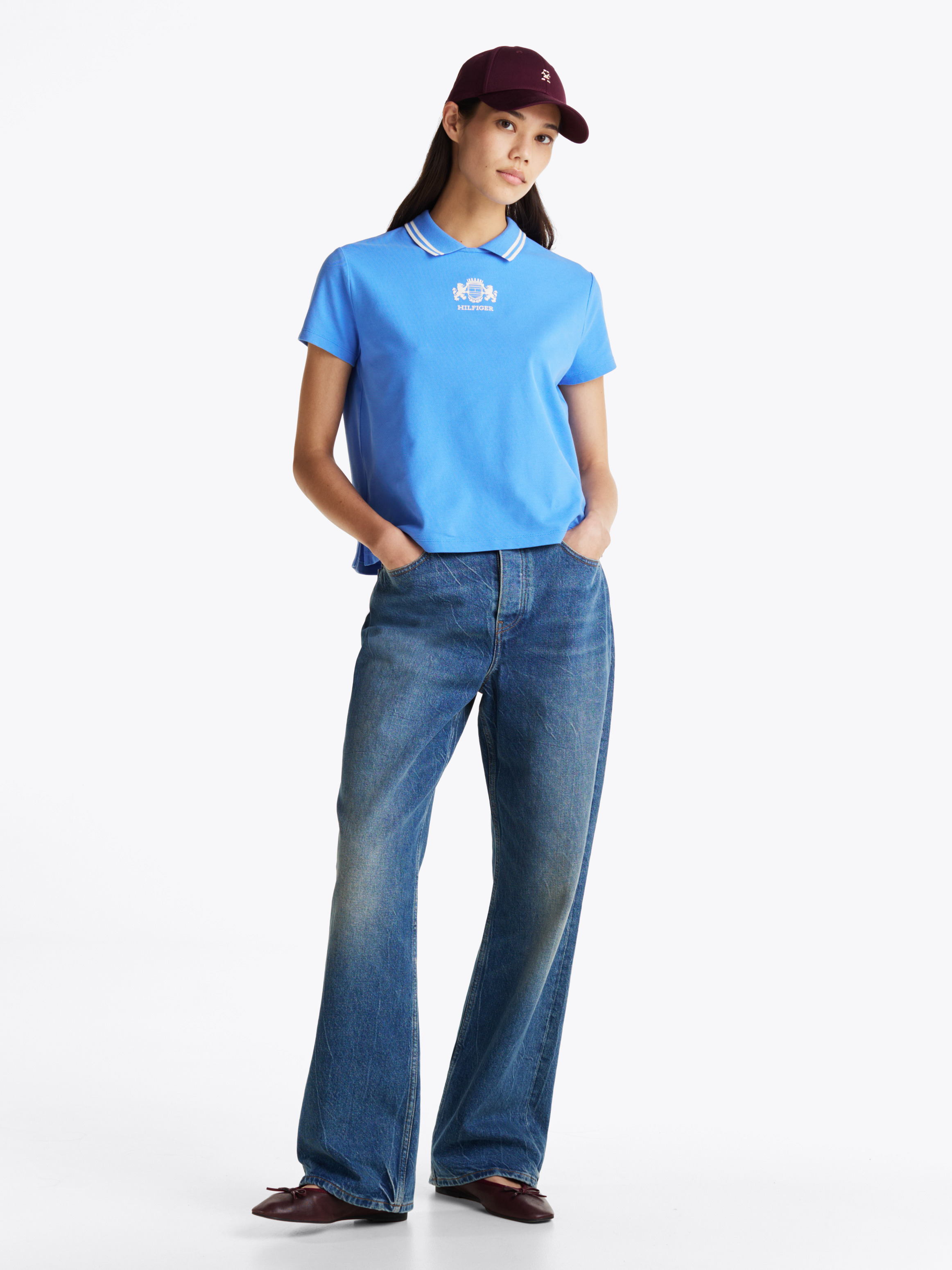 Regular Fit Back Keyhole Polo Top | Polo Shirts | Tommy Hilfiger