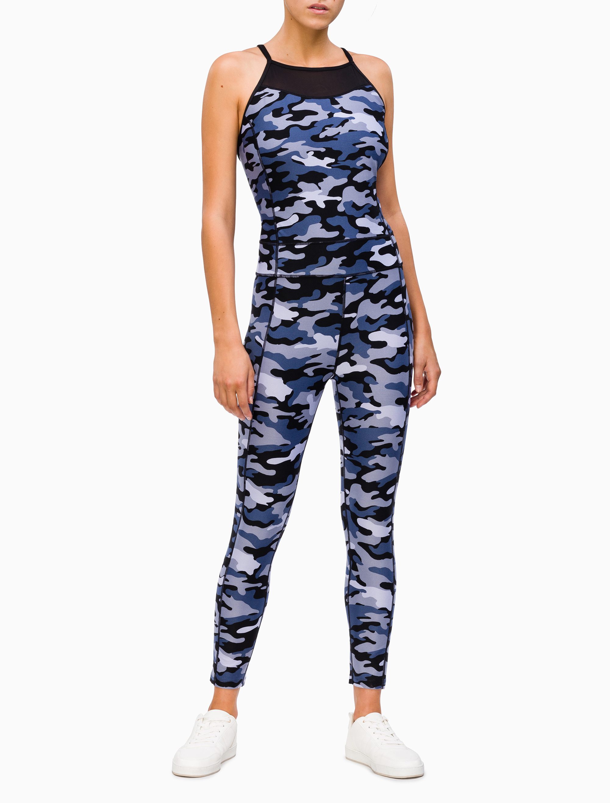 Halter Neck Cross Back Unitard | Activewear | Calvin Klein